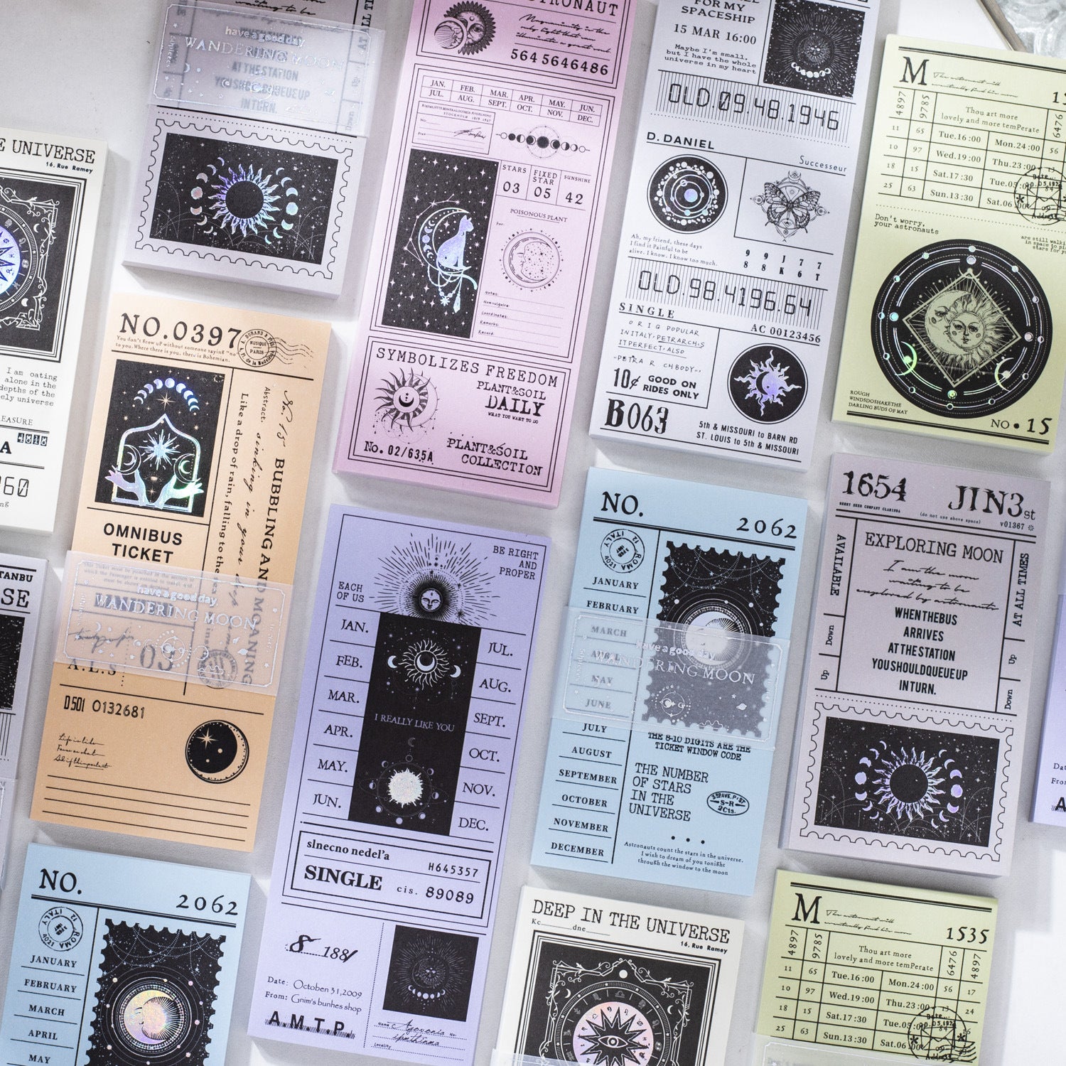 Stray Moon Laser Ticket For Scrapbooking / bujo / Card Making – mooboom