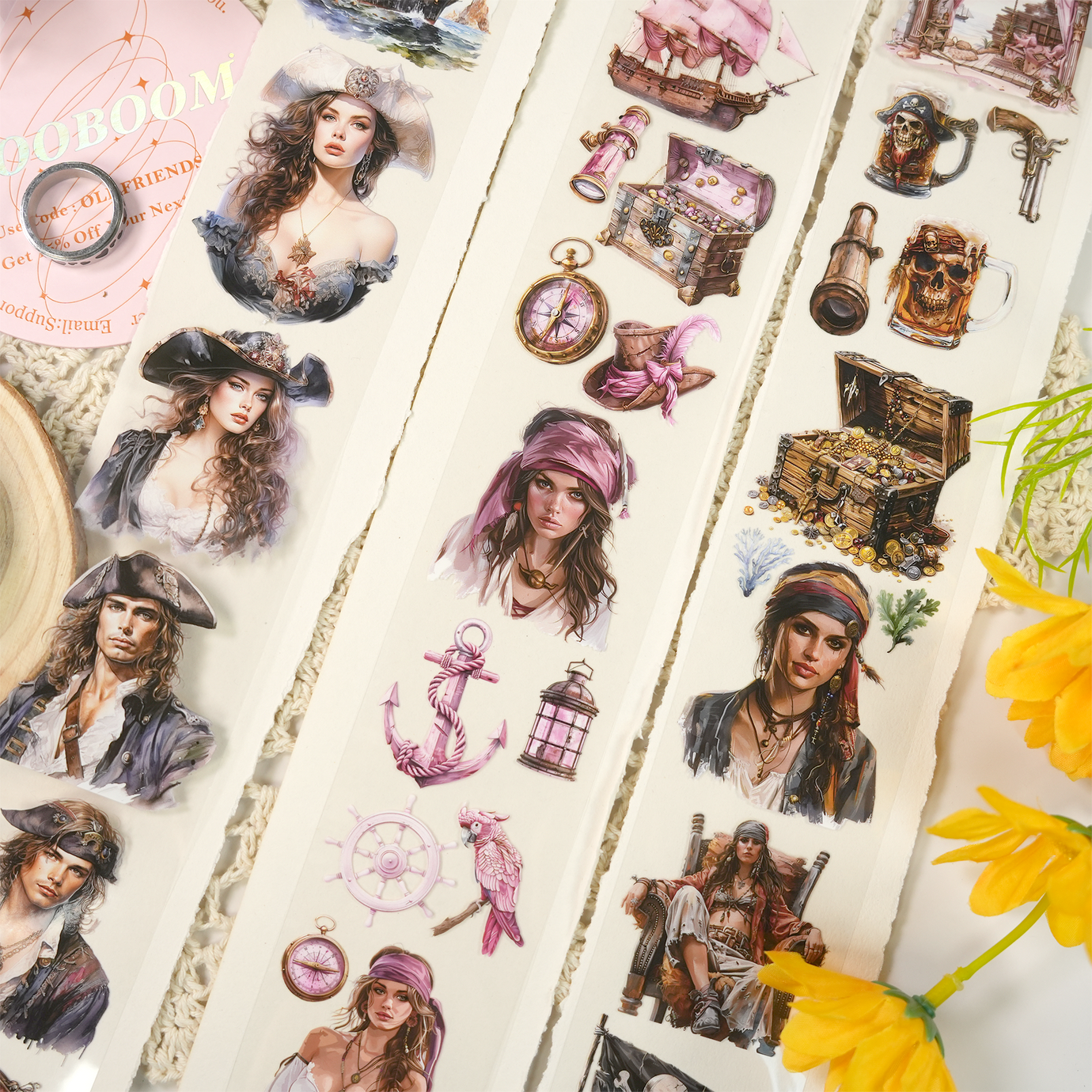 Mountain Scenery Large Background Scrapbooking and Journal PET Tape ...
