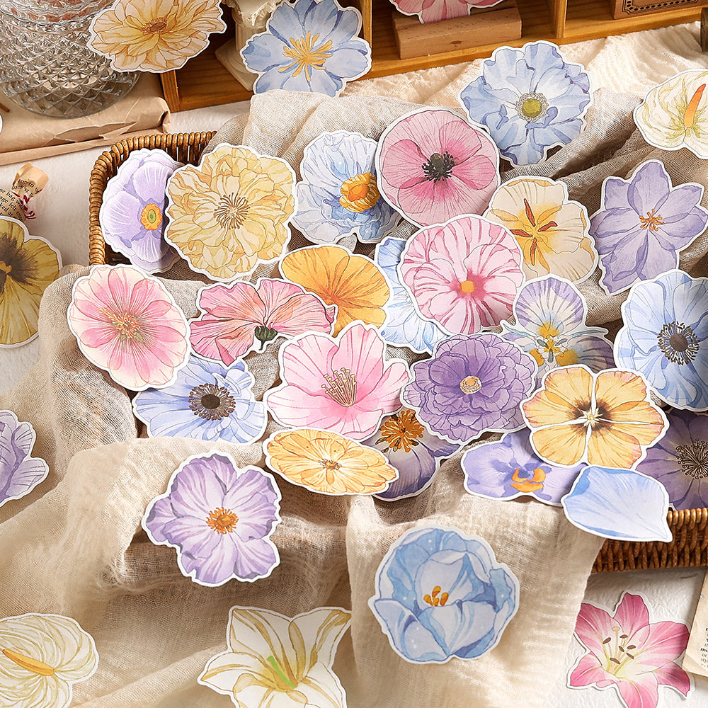 Flowers bloom in all seasons Scrapbook Paper