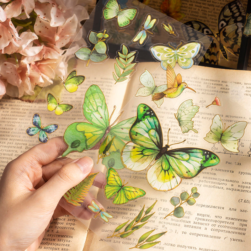 Butterfly Garden Series PET Stickers For scrapbook / Bullet Journal ...