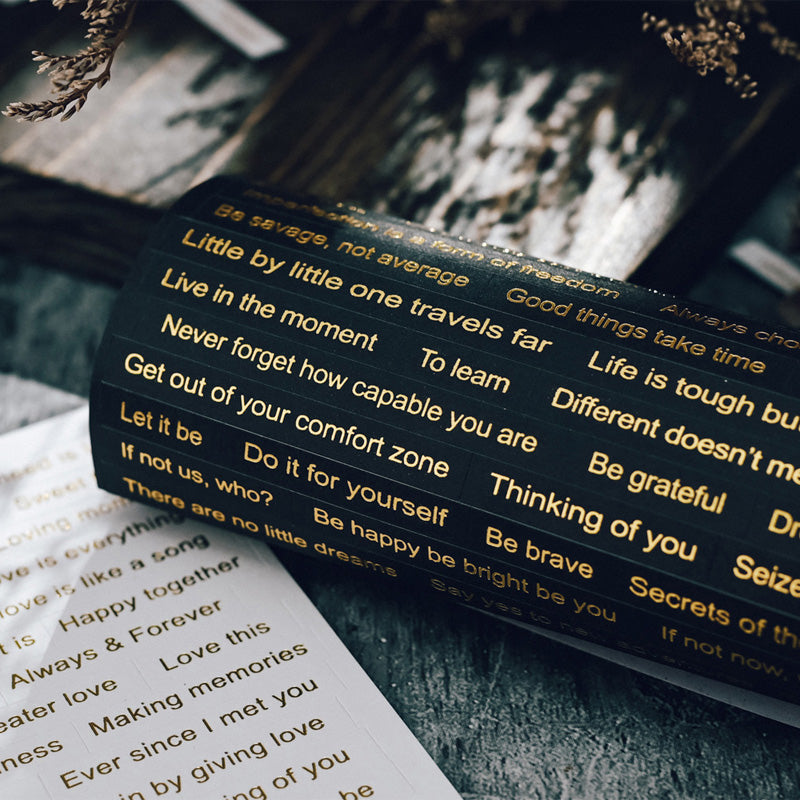Vintage Words Phrase Stickers